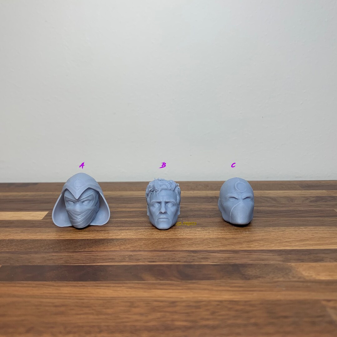 Moon Knight Head Pack - Marvel Legends Scale - Etsy