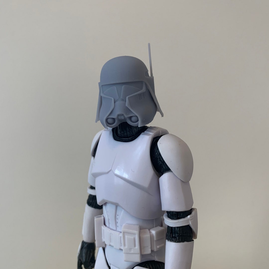 1/12 Commander Bacara Clone Trooper Helmet- Black Series Scale - Etsy