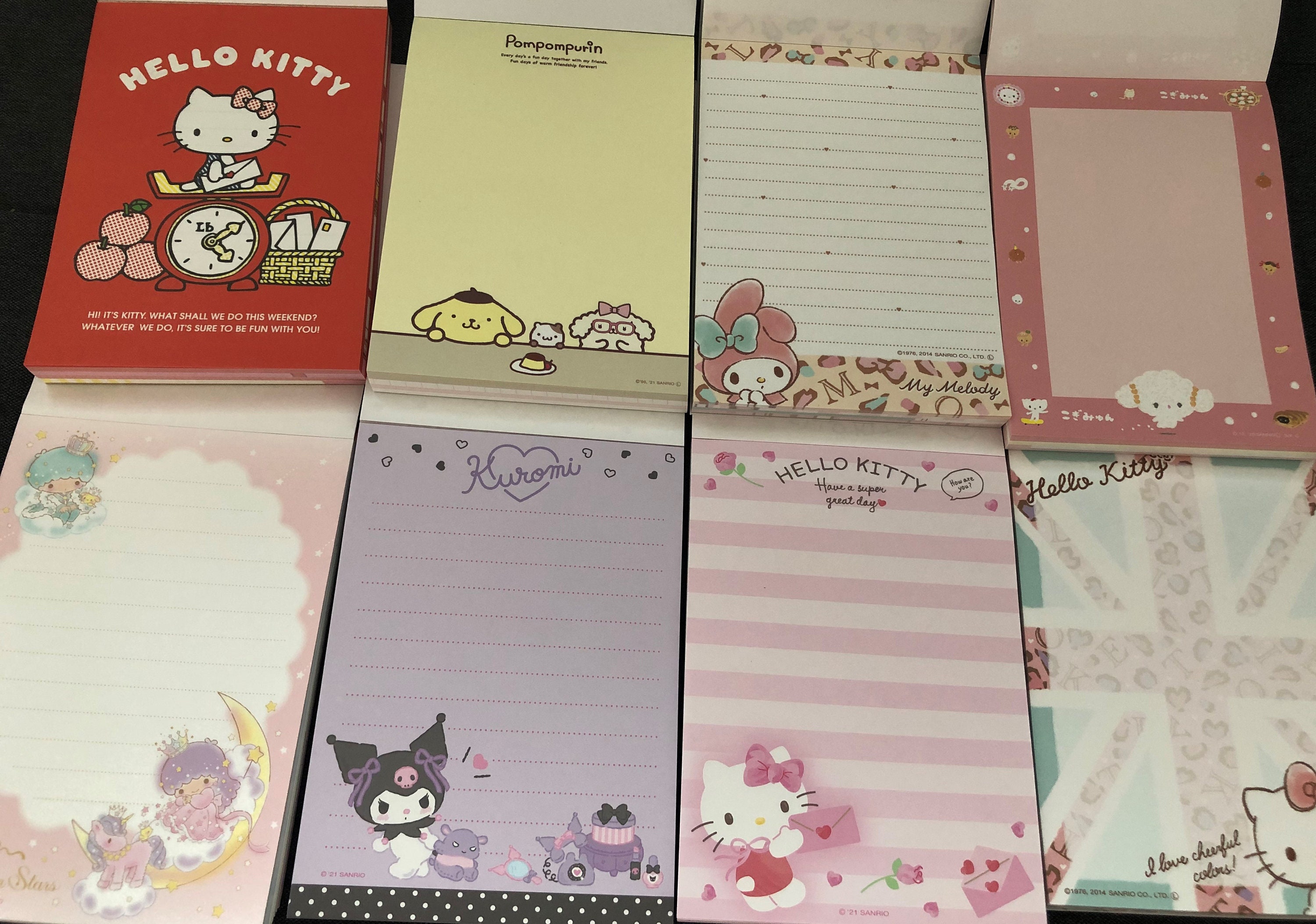 Sanrio Large and Mini Memo Paper Sampler Sheets Sticker Japanese Kawaii ...