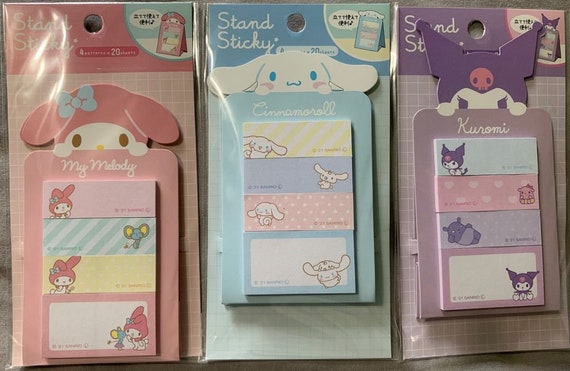 Sanrio Stand Sticky Note Marker Kuromi Cinnamoroll My Melody - Etsy