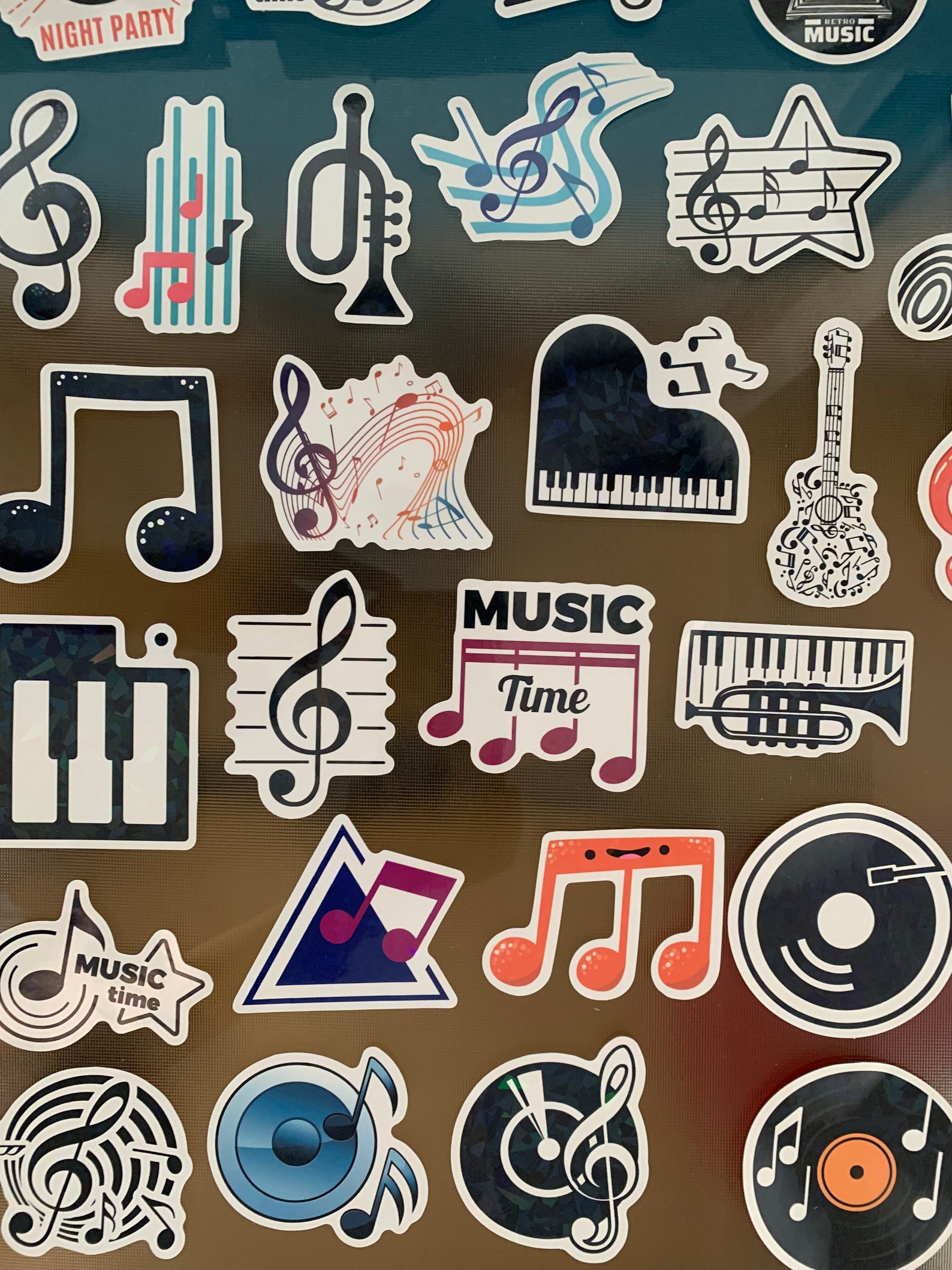 50 Pieces Music Sticker Musical Sticker Musical Notes Sticker Pack ...