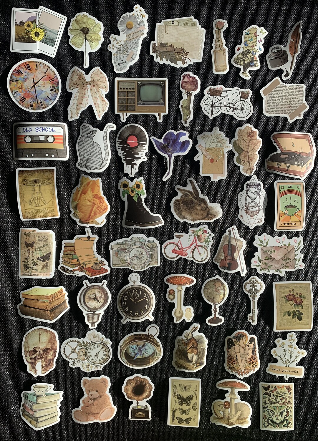 25/50/100 Vintage Sticker Vintage Inspired Design Vinyl Laptop Decal ...