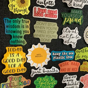 Inspirational Motivational Sticker Pack Positive Words Phrases Vinyl ...