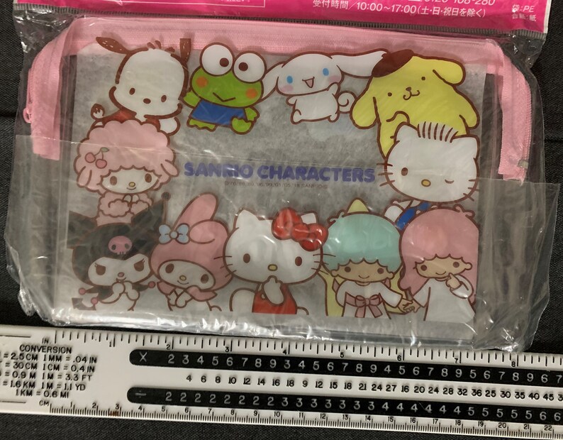 Sanrio PVC Zipper Pouch Hello Kitty Cinnamoroll Pompompurin Kuromi ...