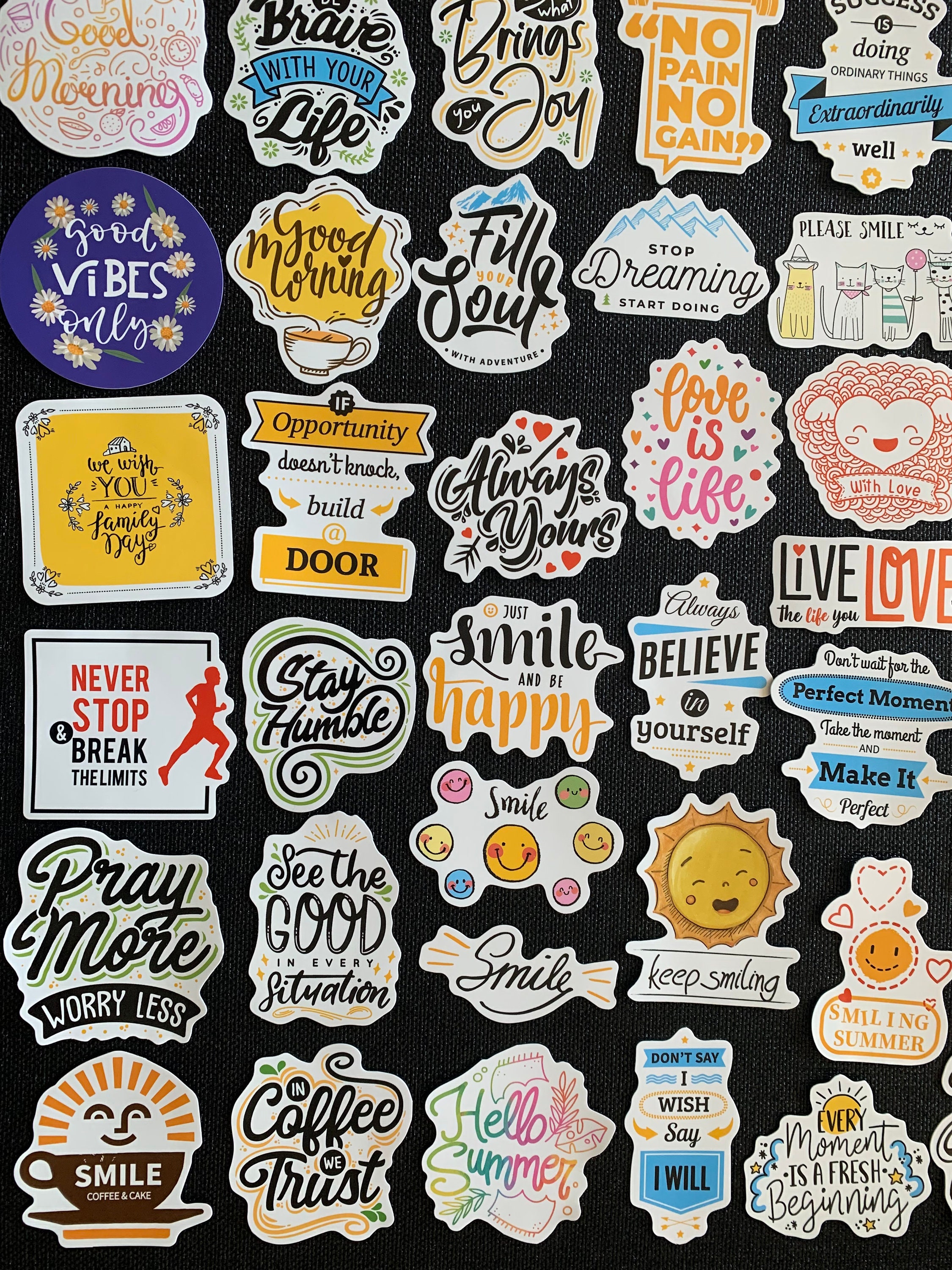 Pack d'autocollants motivants inspirants, phrases de mots positifs ...