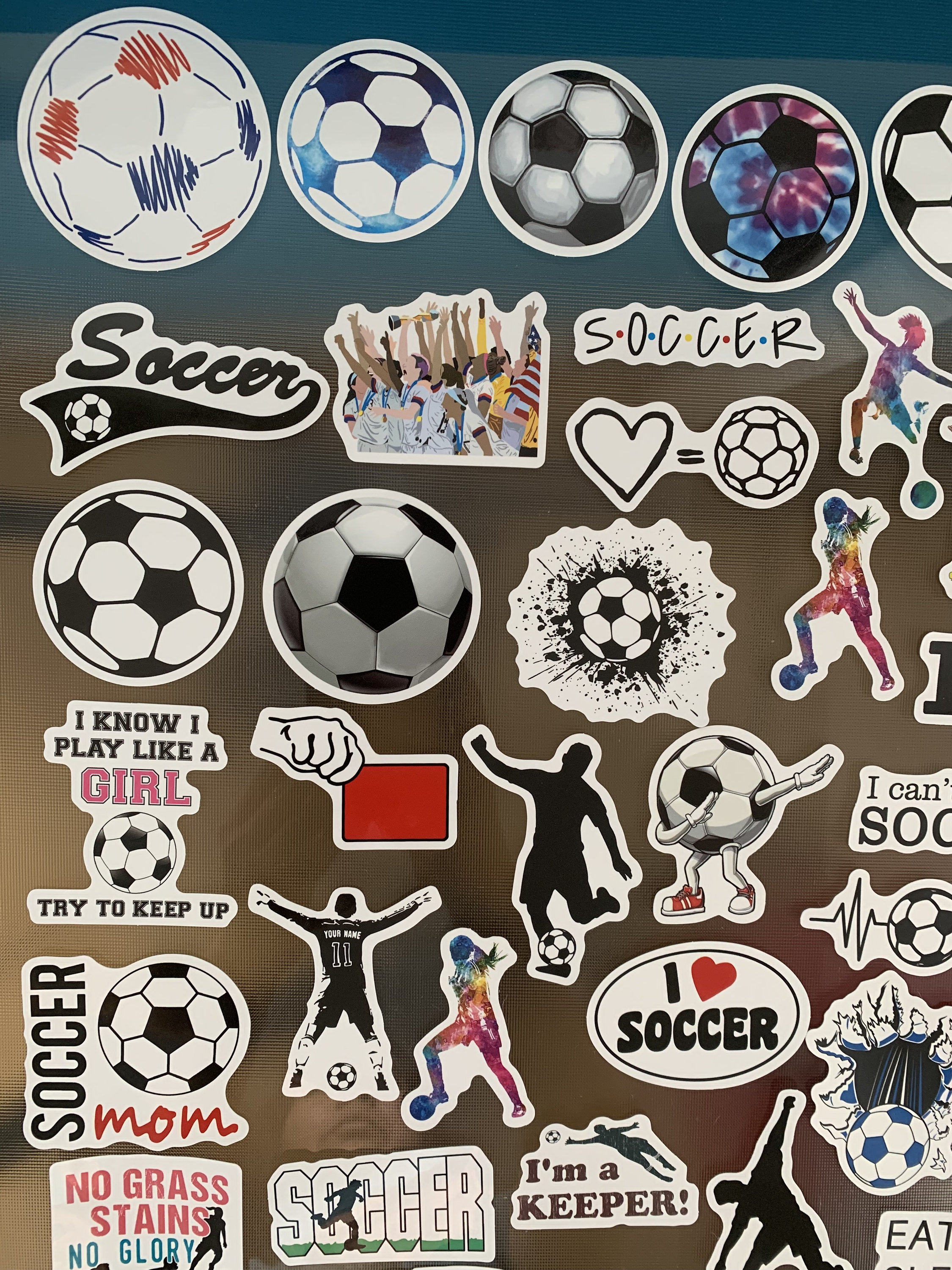 Soccer Sticker Pack Ball Sticker Sports Game Vinyl Waterbottle Laptop ...
