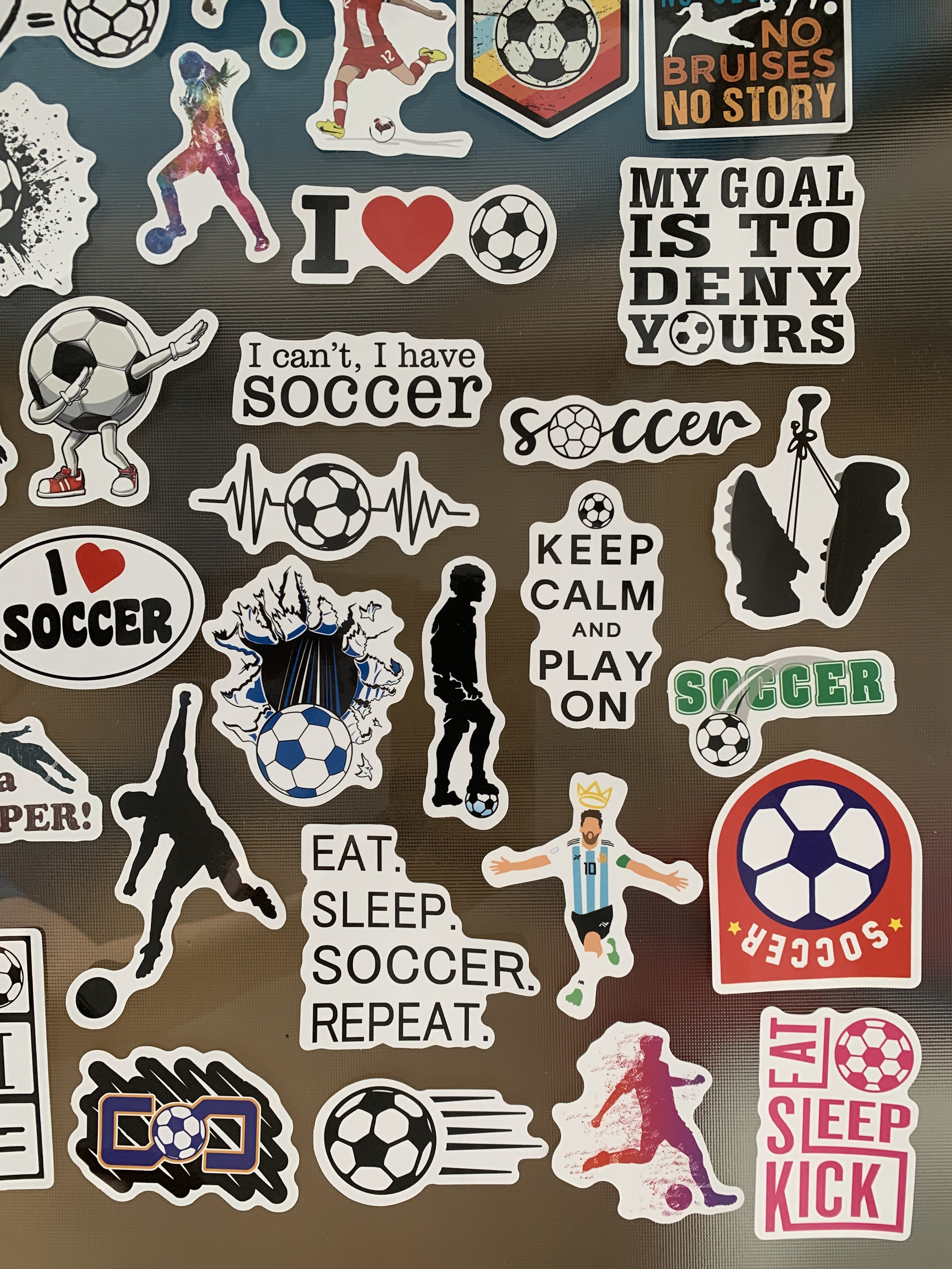 Soccer Sticker Pack Ball Sticker Sports Game Vinyl Waterbottle Laptop ...