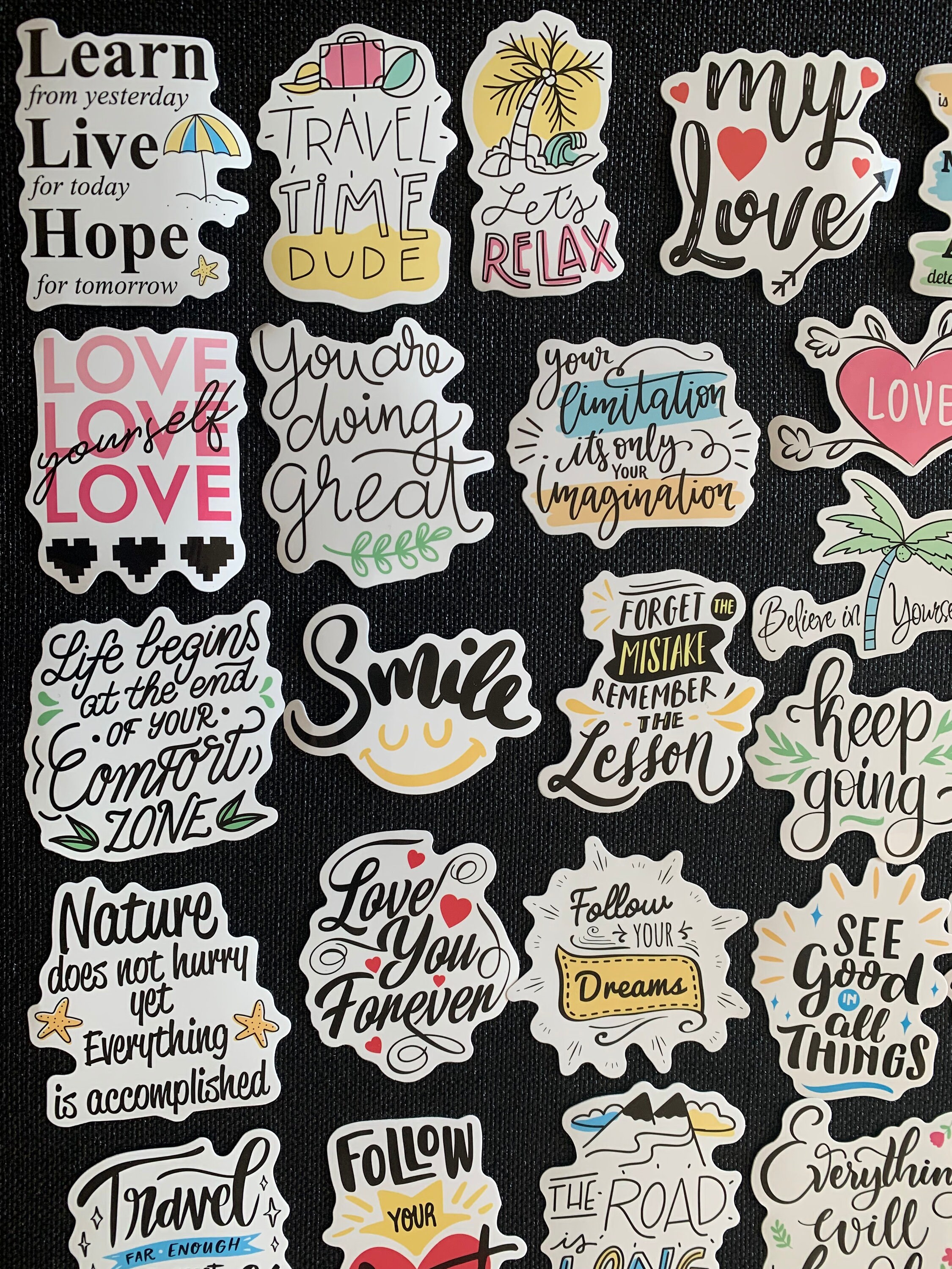 Pack d'autocollants motivants inspirants phrases de mots - Etsy Canada