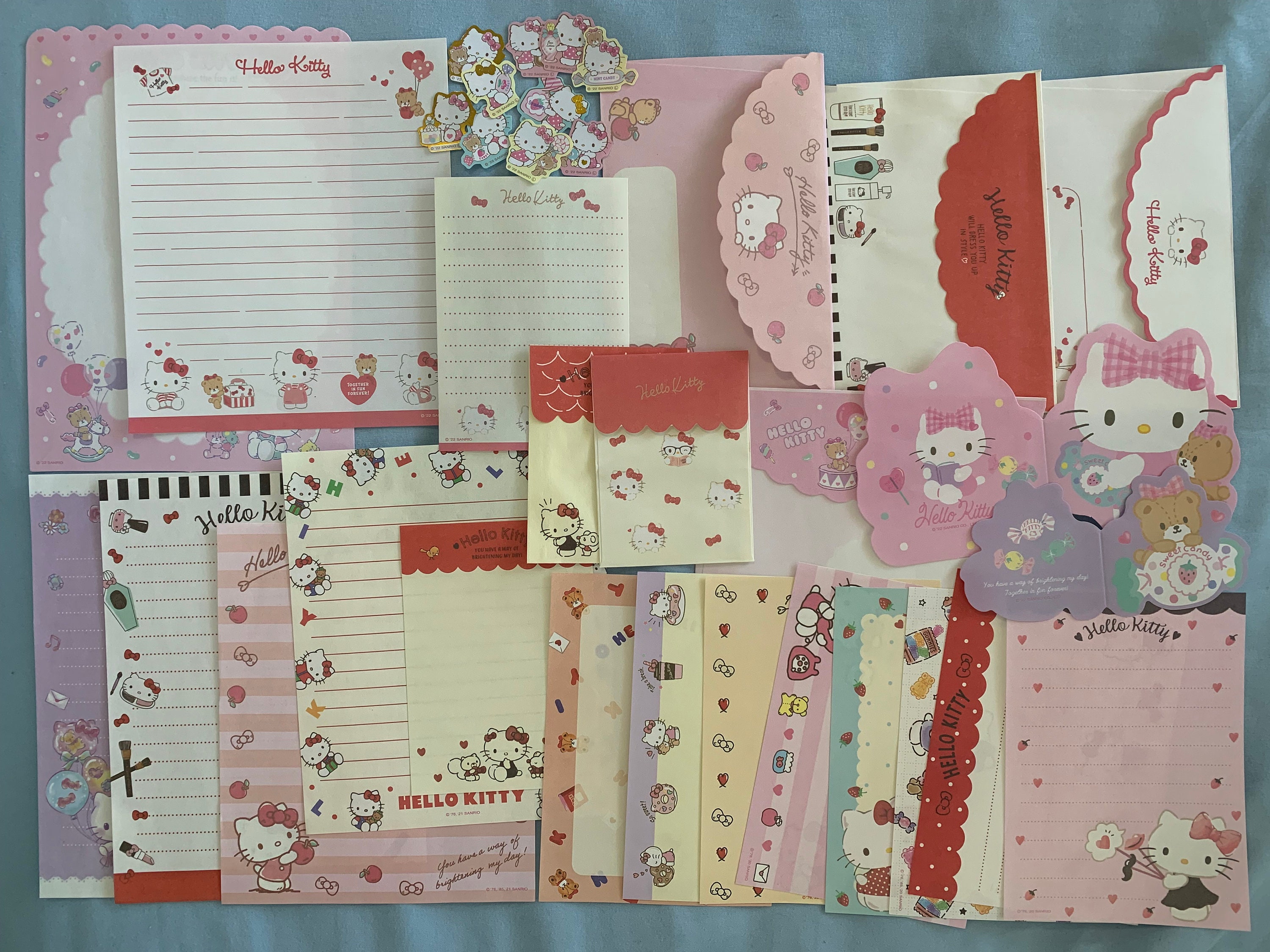 Sanrio Hello Kitty Paper Stationeries Memo Sheets Envelopes Stickers ...