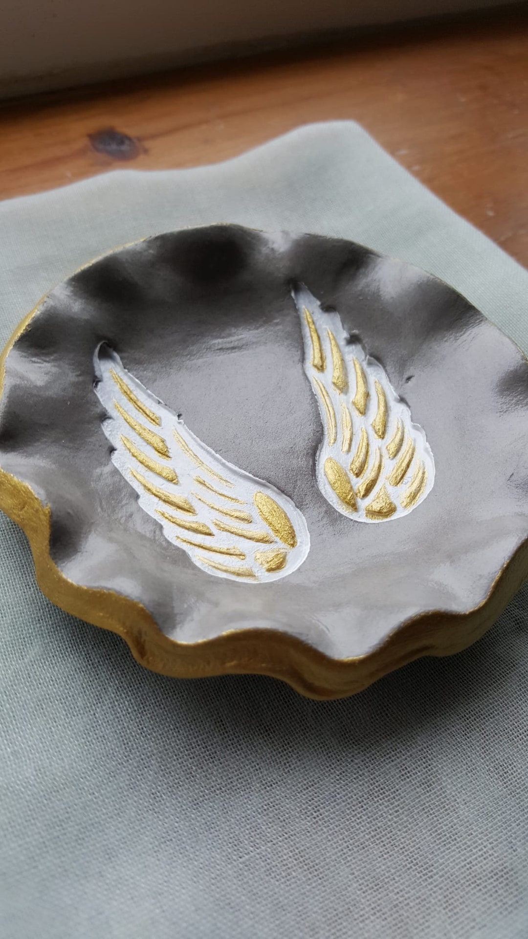 Angel Wings Jewellery Dish/ Angel Wings Trinket Dish/ Angel Wings ...