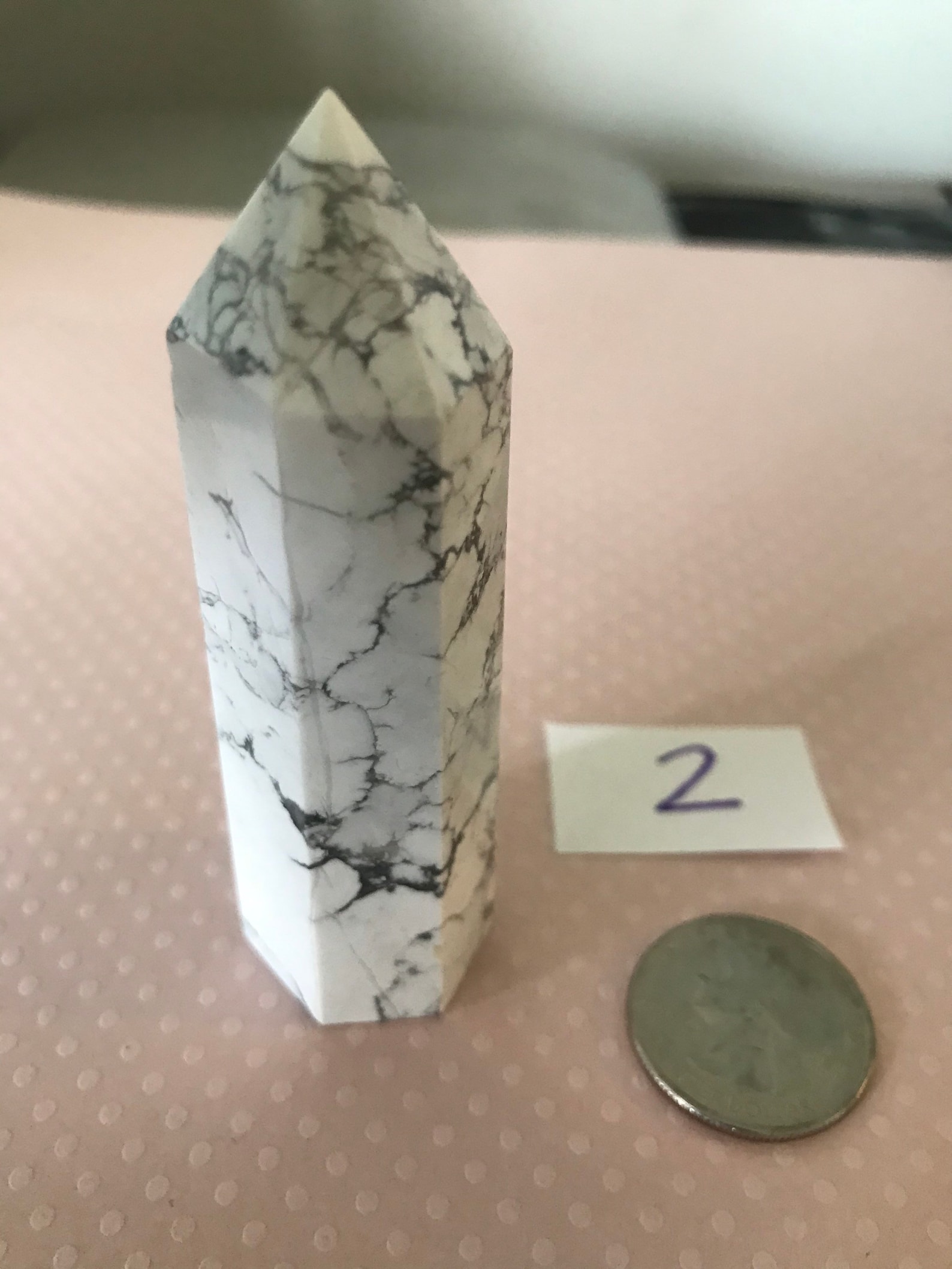 Howlite Tower Crystal Gemstone Polished - Etsy