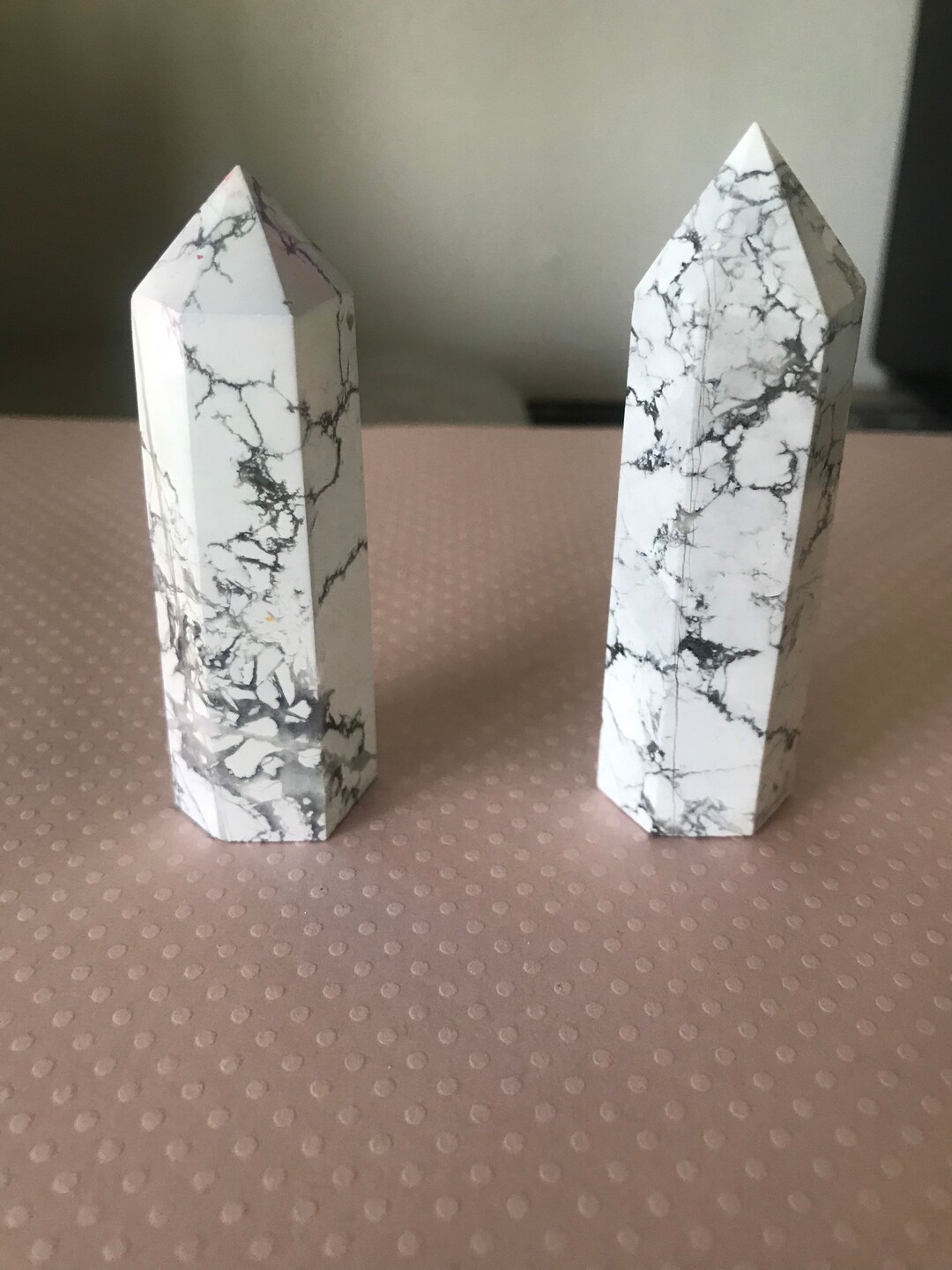 Howlite Tower Crystal Gemstone Polished - Etsy