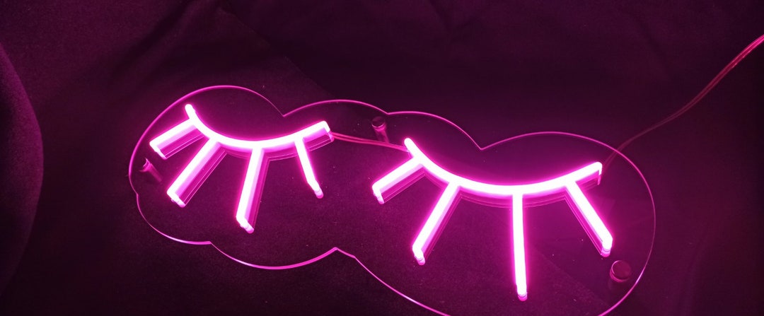 Neon Slip Eyelash Custom Neon Sign Wall Hangin Art Decor - Etsy