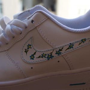 Artisan Floral Nike Air Force One: Hand Painted Kesane Flower Sneakers ...