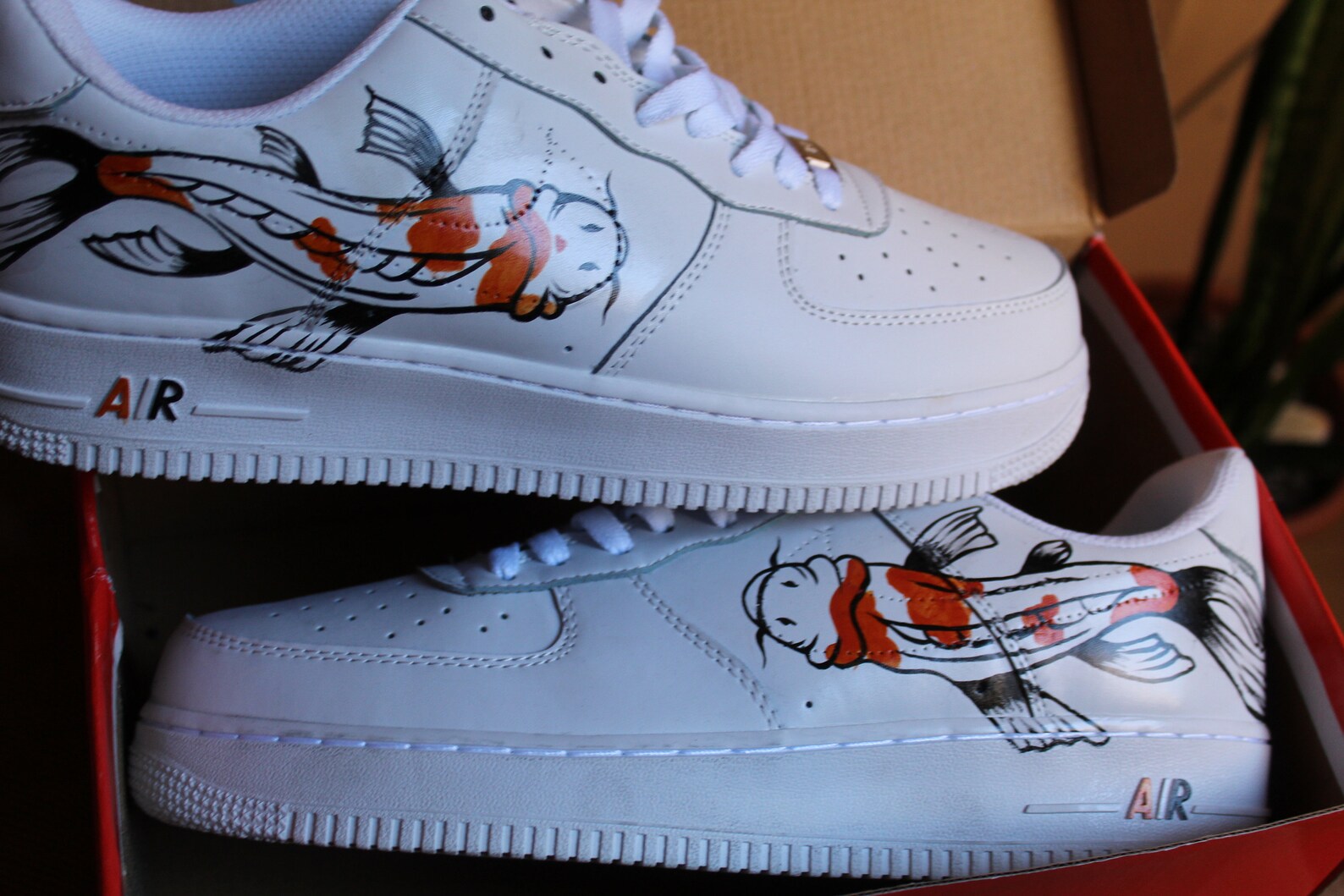 Koi Fish Nike Air Force One - Etsy