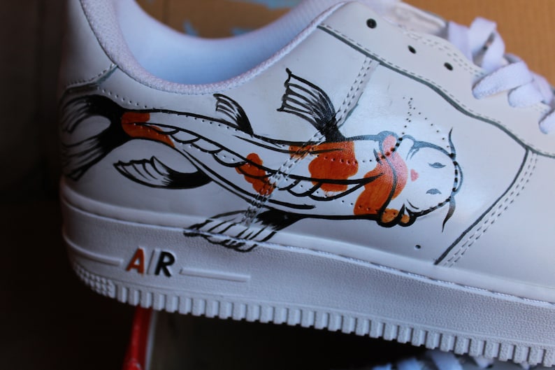 Koi Fish Nike Air Force One - Etsy