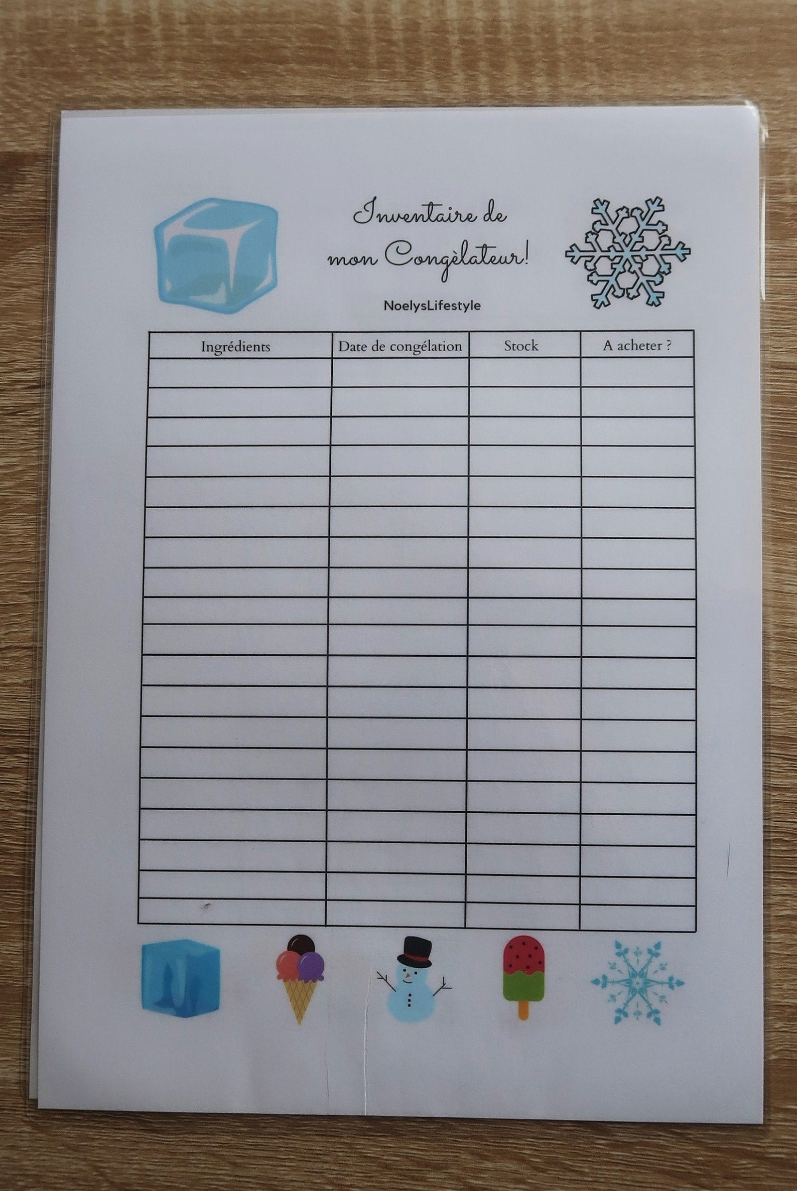 Fiche Inventaire | Etsy