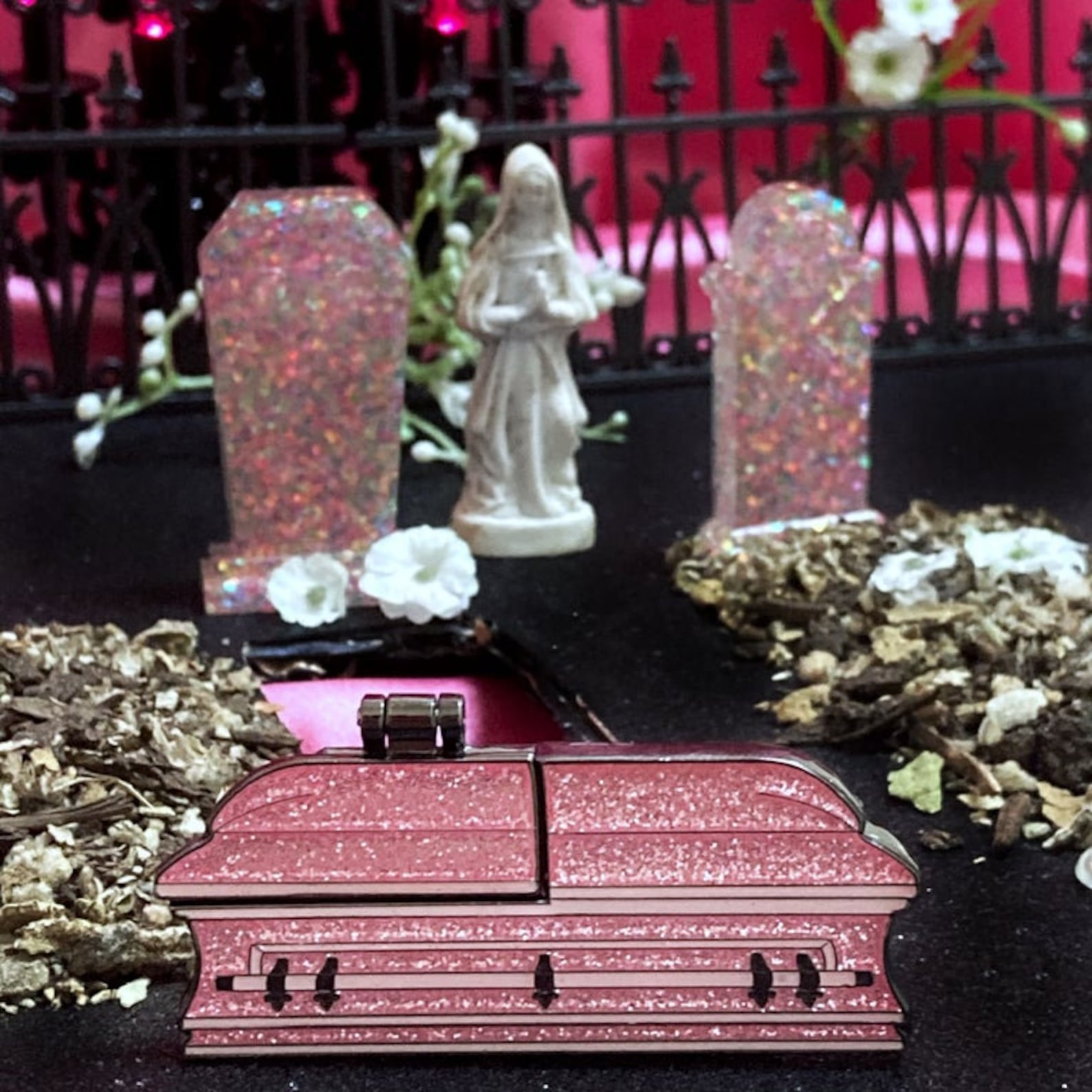 Dead Inside Casket Moving Enamel Pin Cemetery Funeral Mortuary Science ...