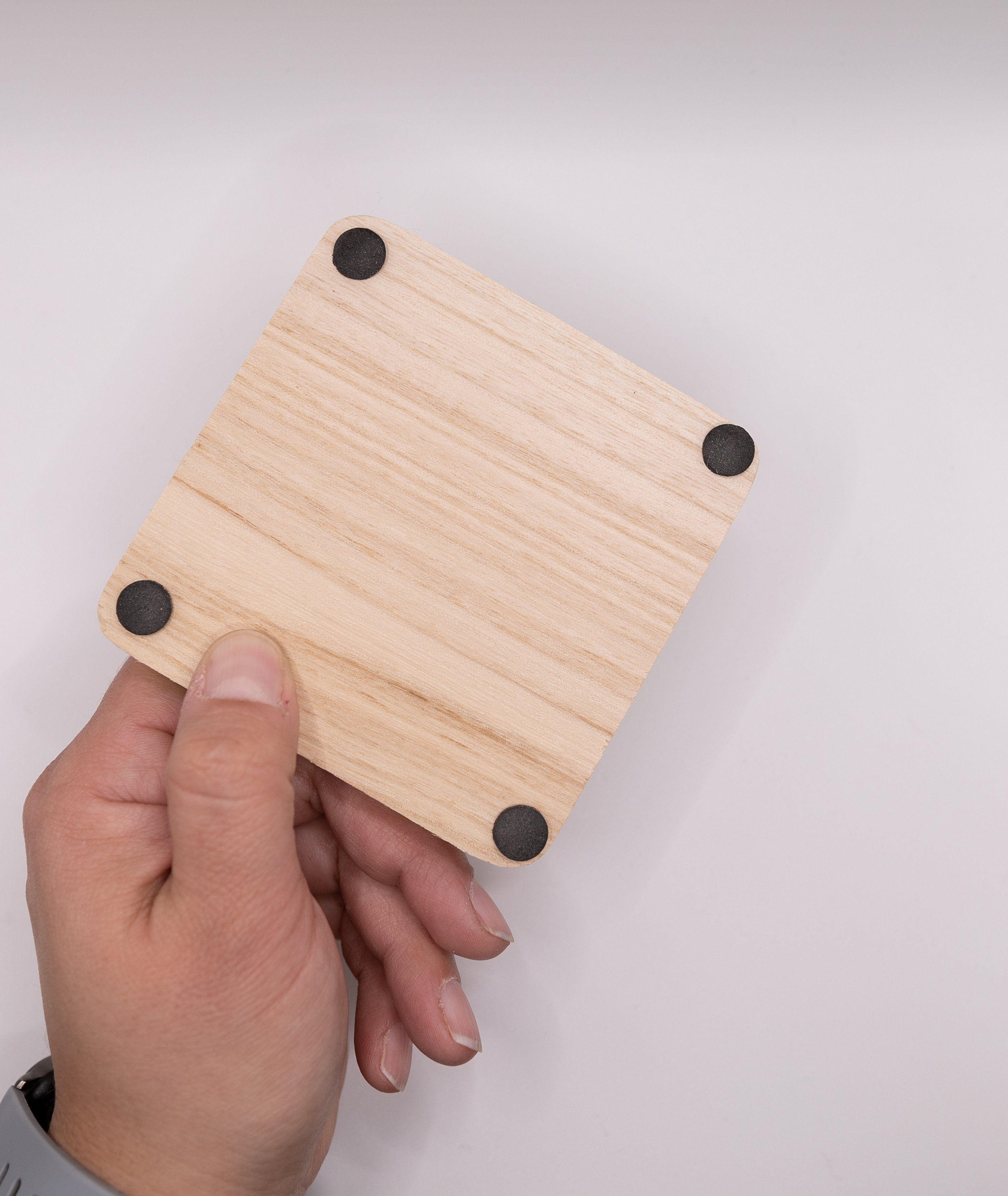 Wooden Coasters With Child's Drawing, Laser Engraving With Children's ...