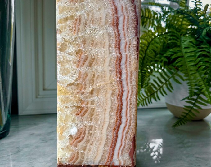 Red and Gold Mexican Onyx Rectangle Lamp 40-60W 6ft Cord - Etsy