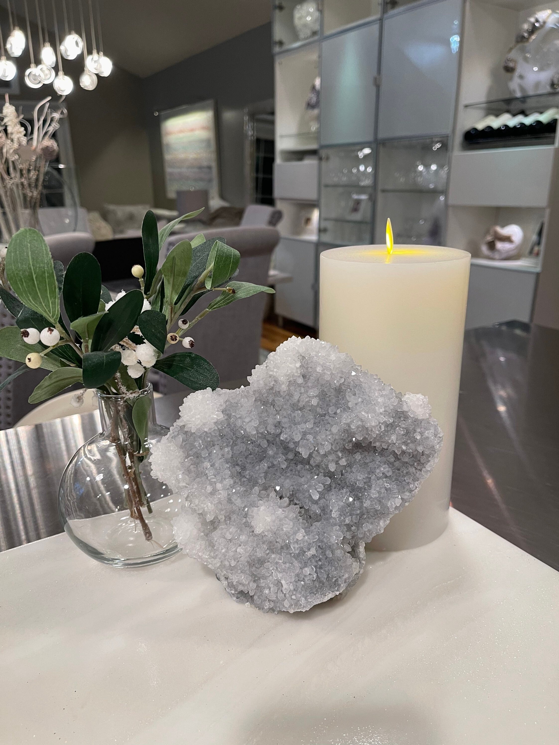 Sparkling Quartz Druzy Blue Moss Stalactite Flower Free Form - Etsy