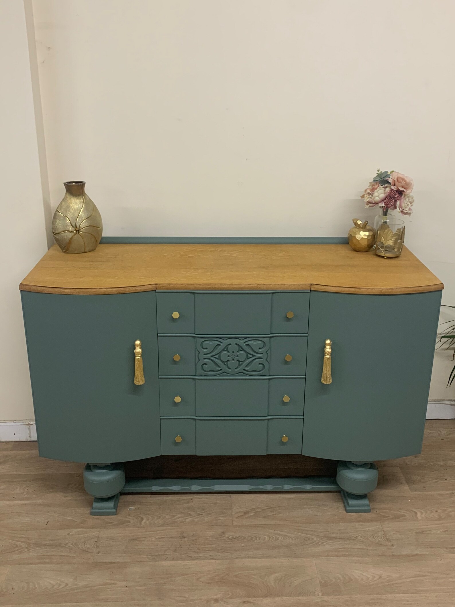 Stunning Transformed Art Deco Style Sideboard Green and Gold - Etsy