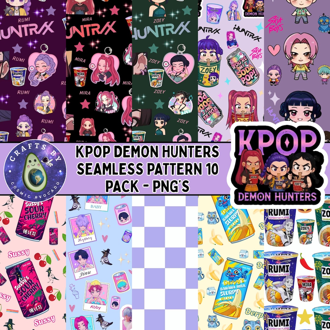 KPOP Demon Hunter Seamless Patterns - Etsy