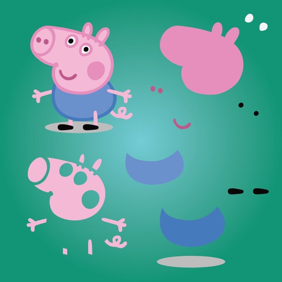 Art & Collectibles Digital Layered SVG Cricut Cutting File George Pig ...