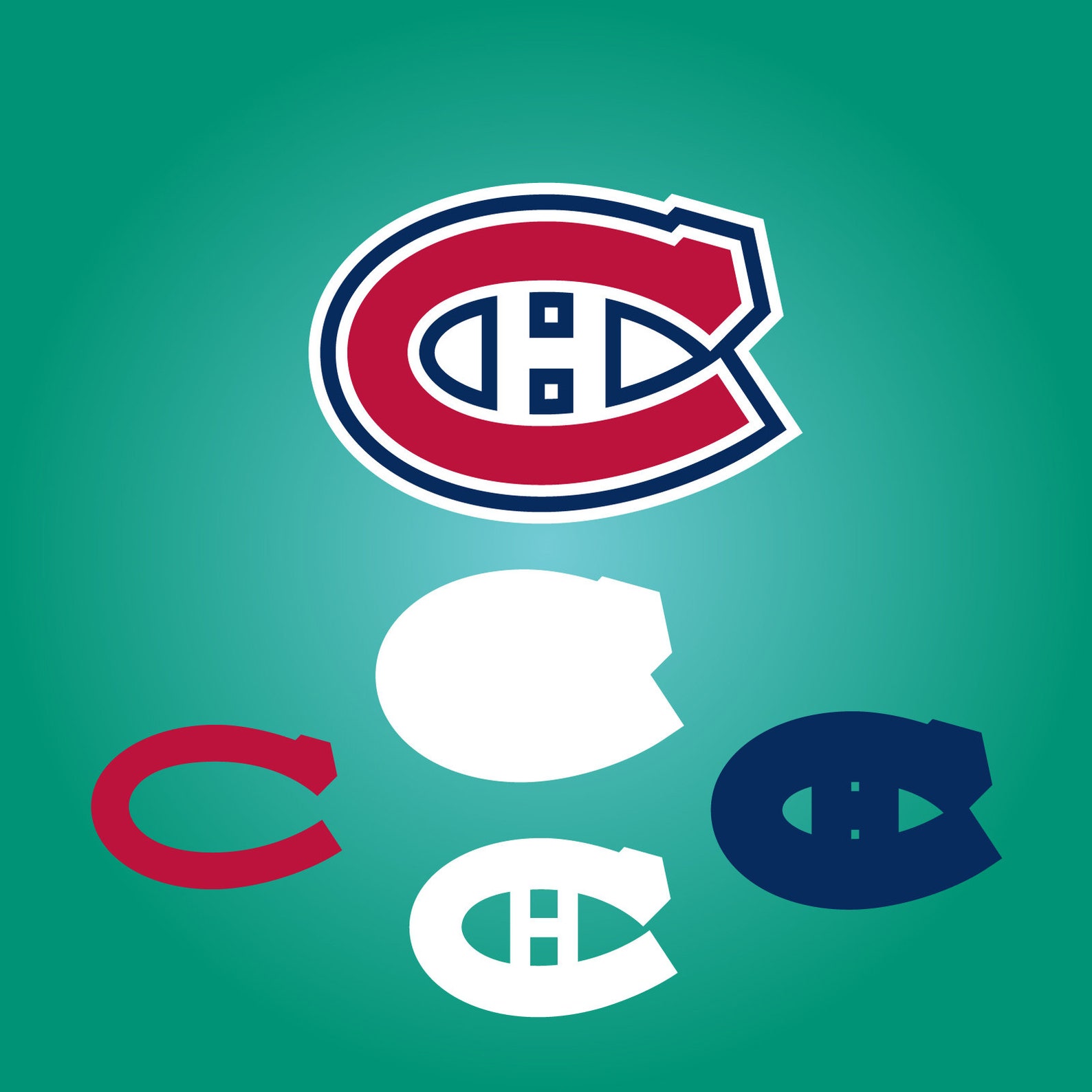 Montreal Canadiens Logo SVG Layered Cricut Cutting File | Etsy