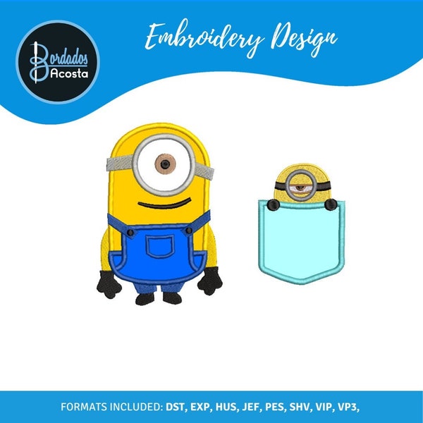Minion Embroidery Design - Etsy