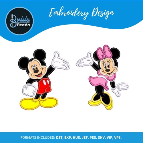 Embroidery Machine Designs Minnie Mouse Pes Applique - Etsy