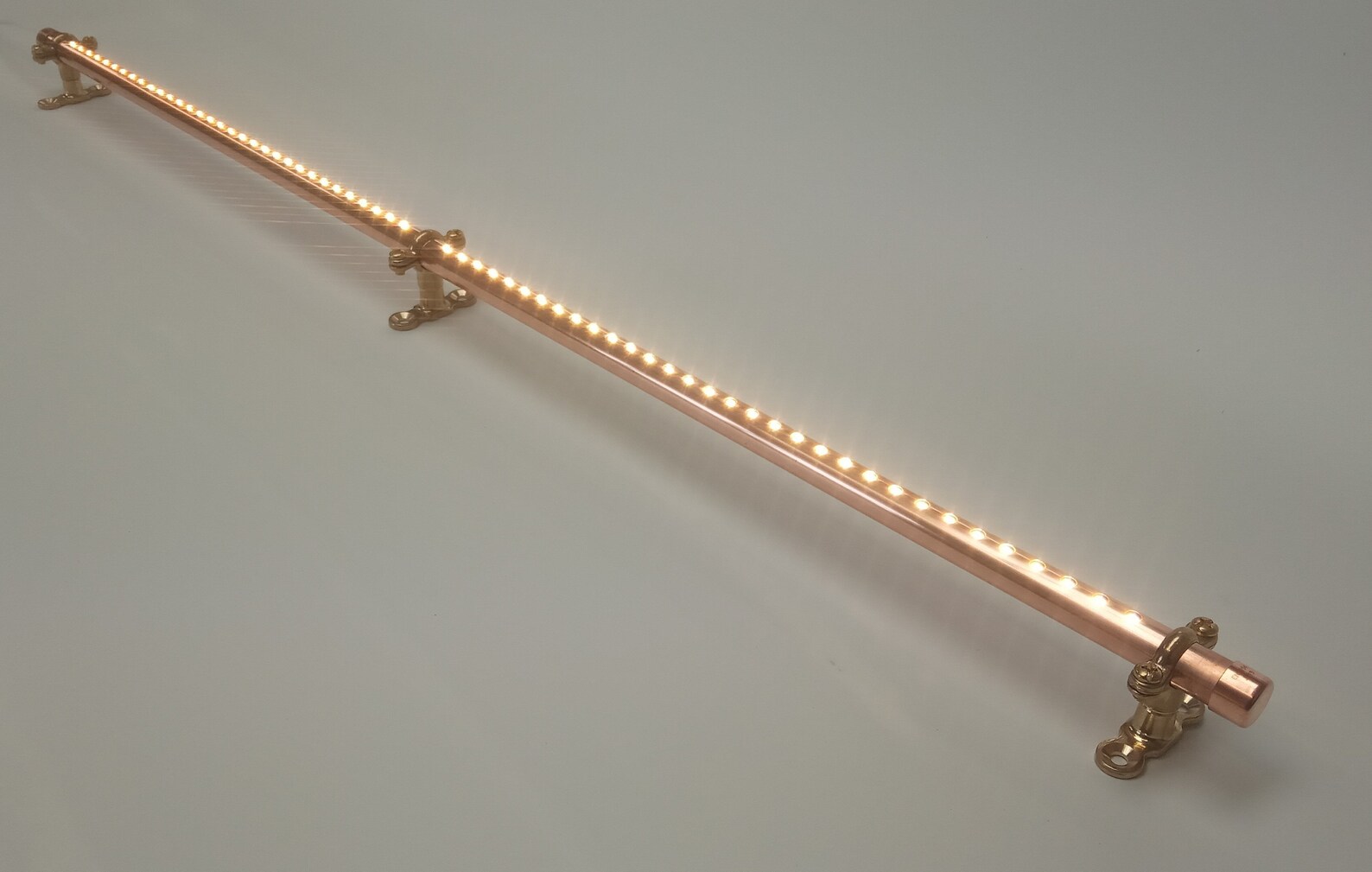 Mains Custom Length Copper Light Fixture 12-120cm / 4"-4ft. Touch ...