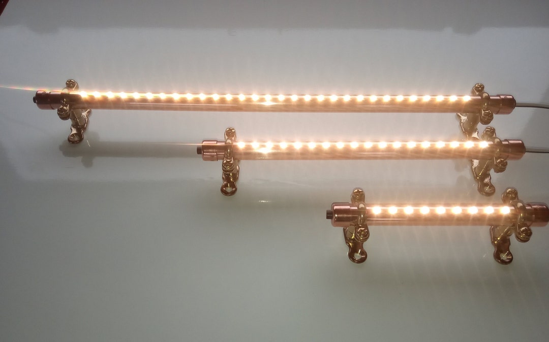 Mains Custom Length Copper Light Fixture 12-120cm / 4"-4ft. Touch ...