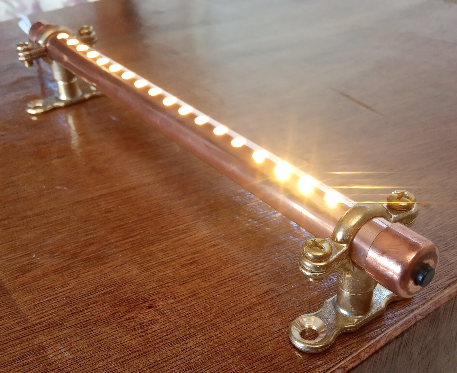 Copper Pipe 12V / Mains Long Led Light With Switch. Supplied - Etsy