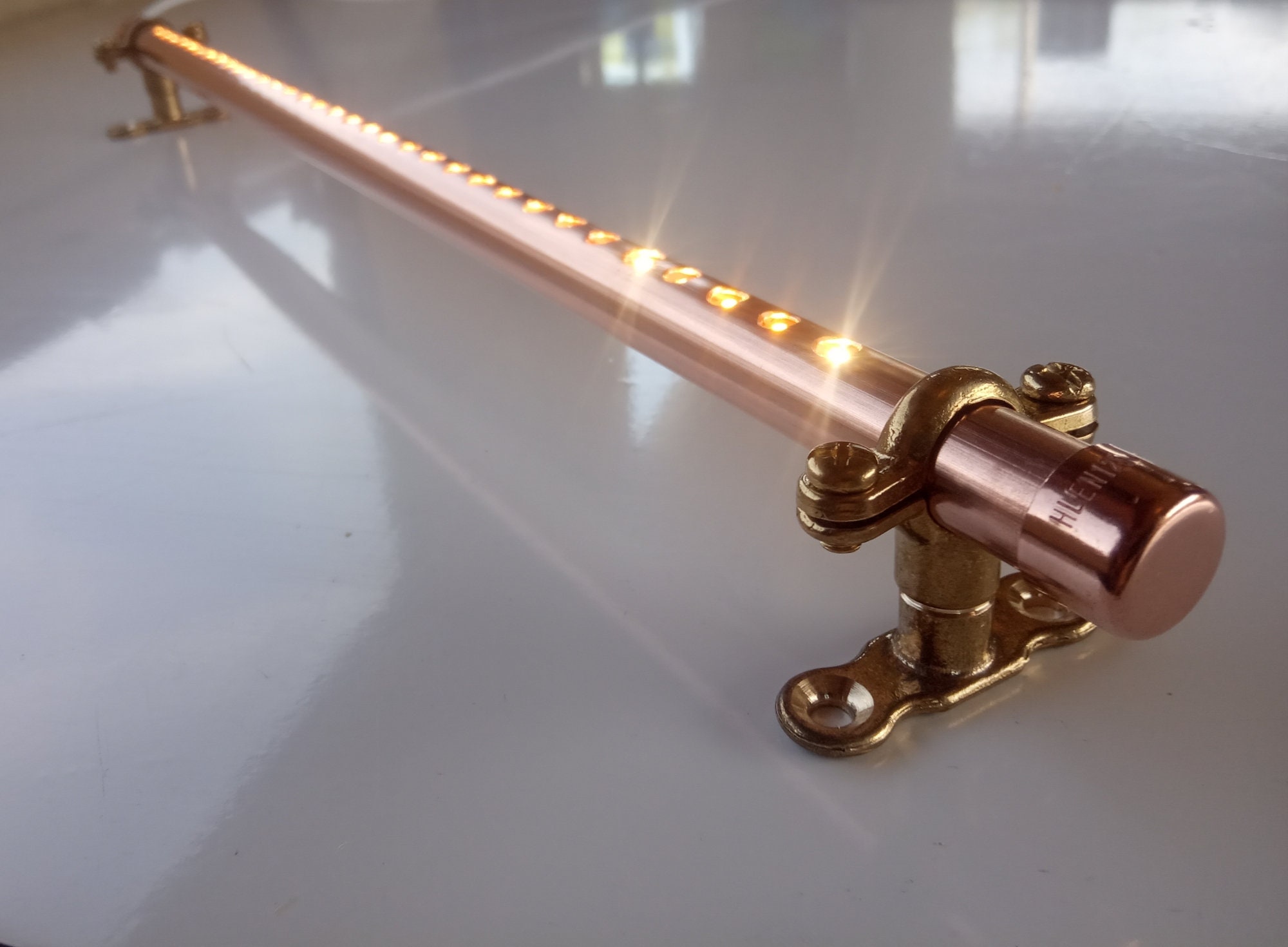 Mains Custom Length Copper Light Fixture 12-120cm / 4"-4ft. Touch ...