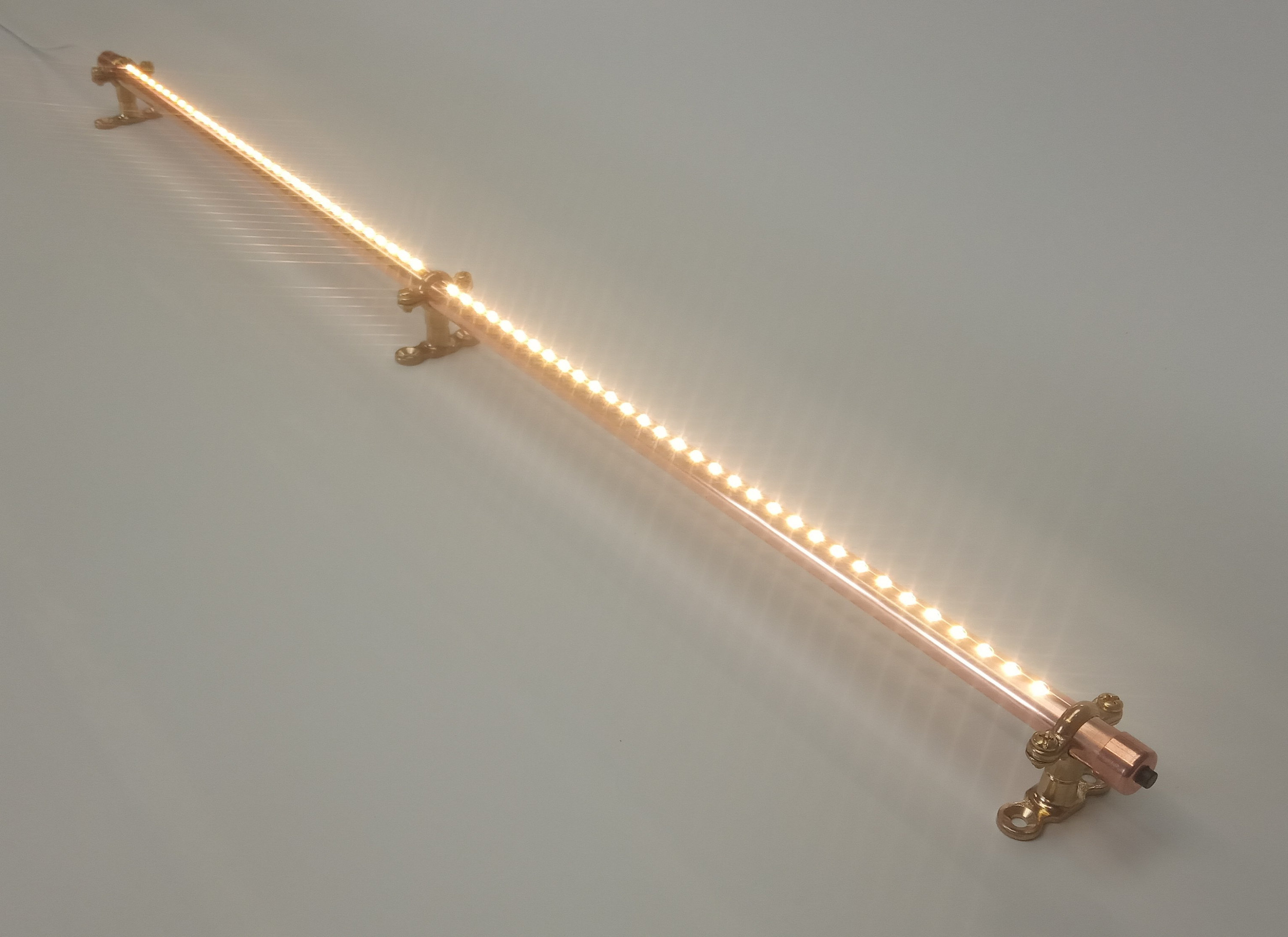 Plugin Mains Copper Lighting Fixture. Custom Length 15-120cm / 6 4 ...
