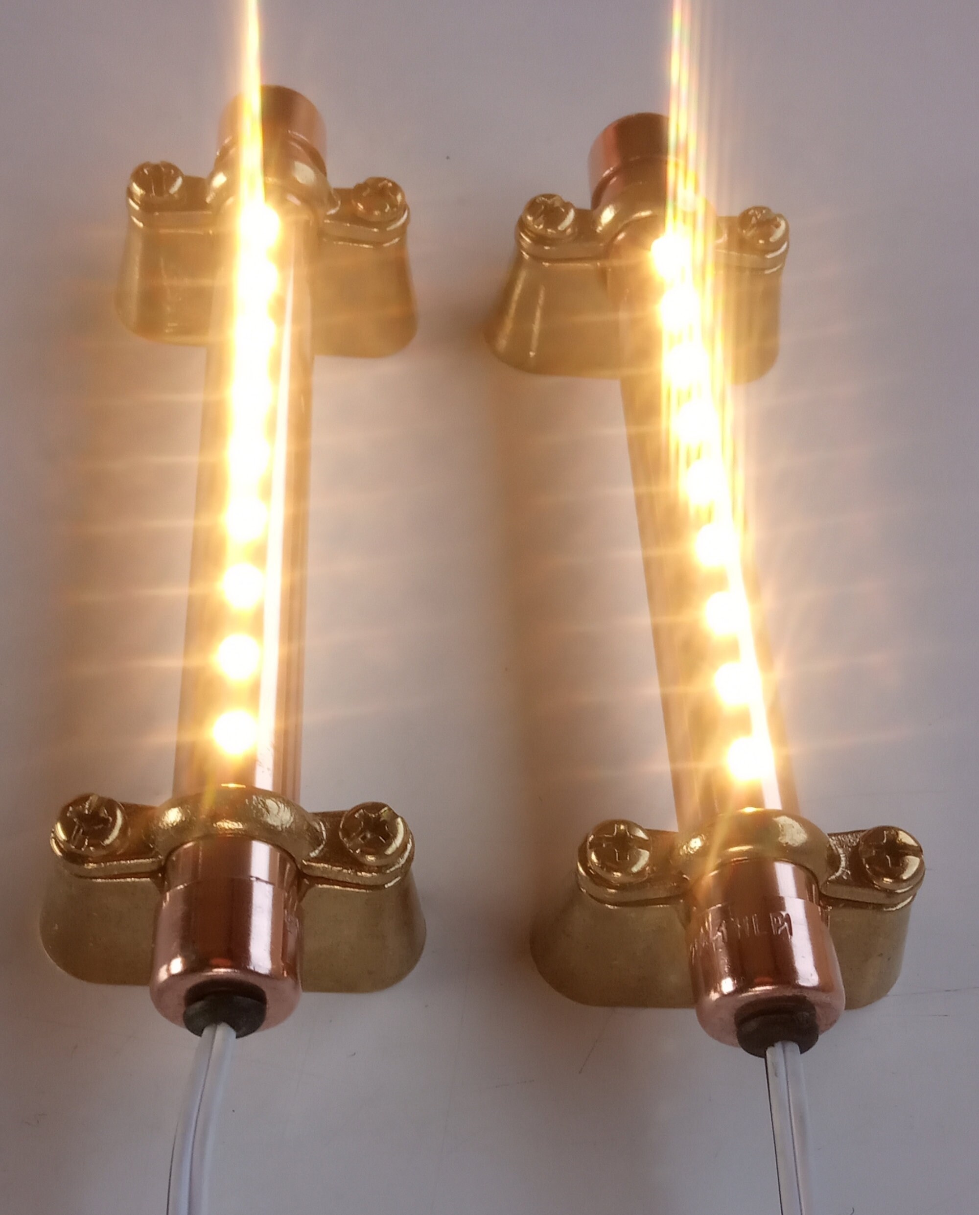 2x Copper Pipe 12V / Mains LED Lights With Builtin On/off - Etsy