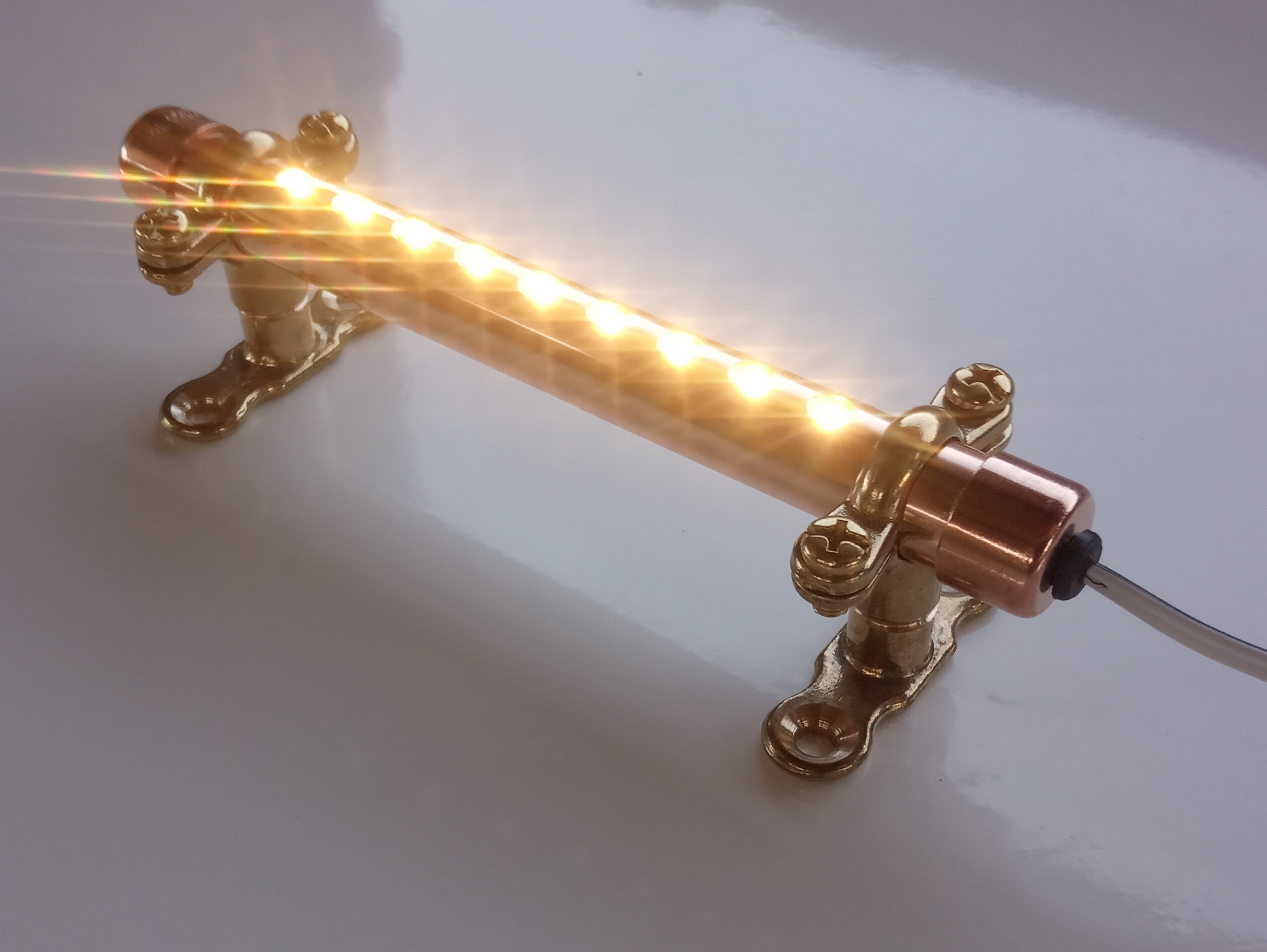 12V Touch Control Dimmable Warm White LED Light. Copper Pipe Light With ...