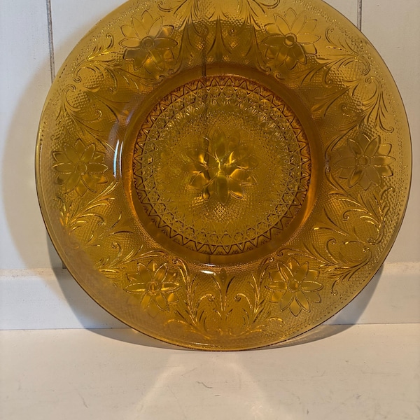 Amber Glass Plates - Etsy