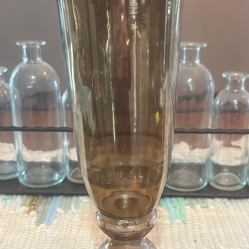 Smoke Amber Vase - Etsy
