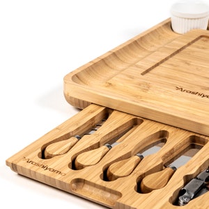 Arashiyama® Cheese Board With Slate Piece, Ceramic Bowls and ...