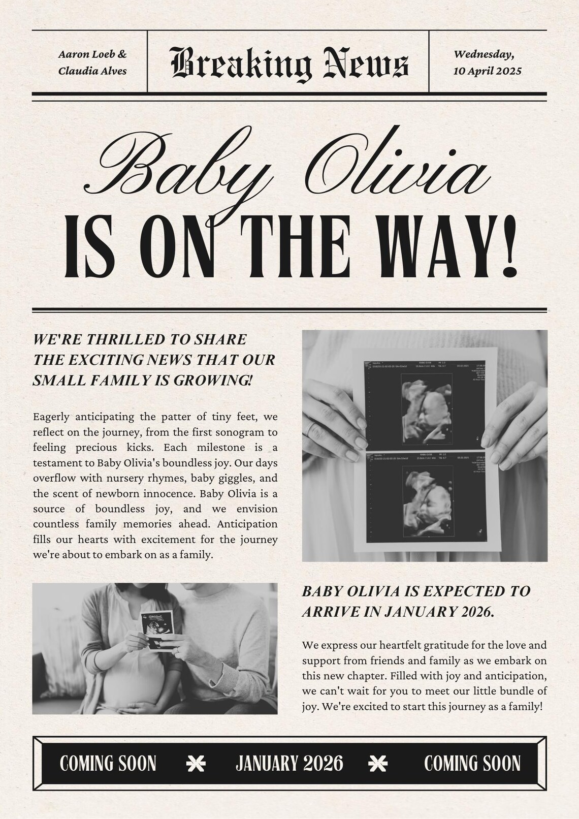 Personalised Vintage Newspaper Poster – Custom Birthday Gift - Etsy UK