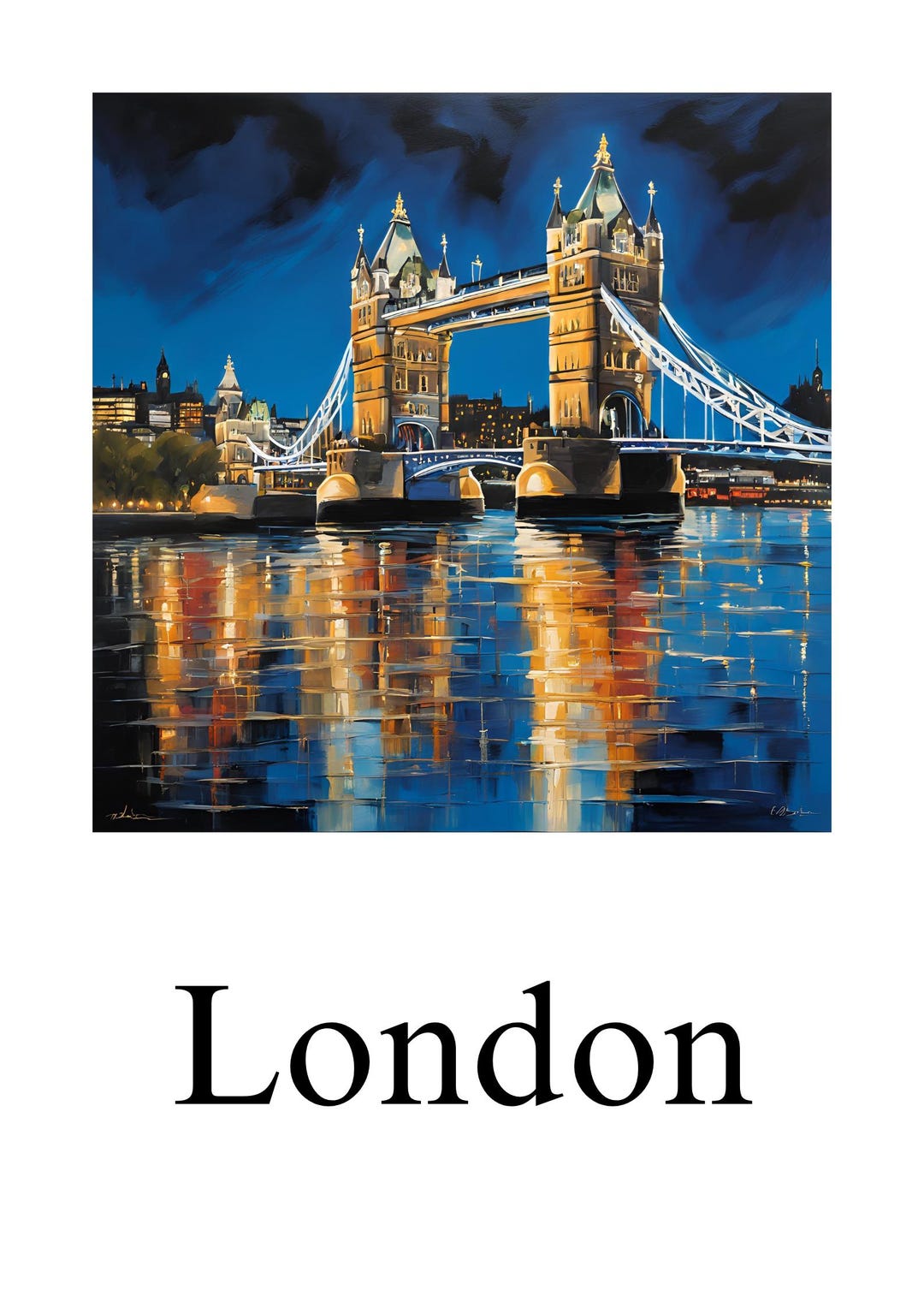 City Skyline Prints - London Paris, New York & More Vibrant Travel Wall ...