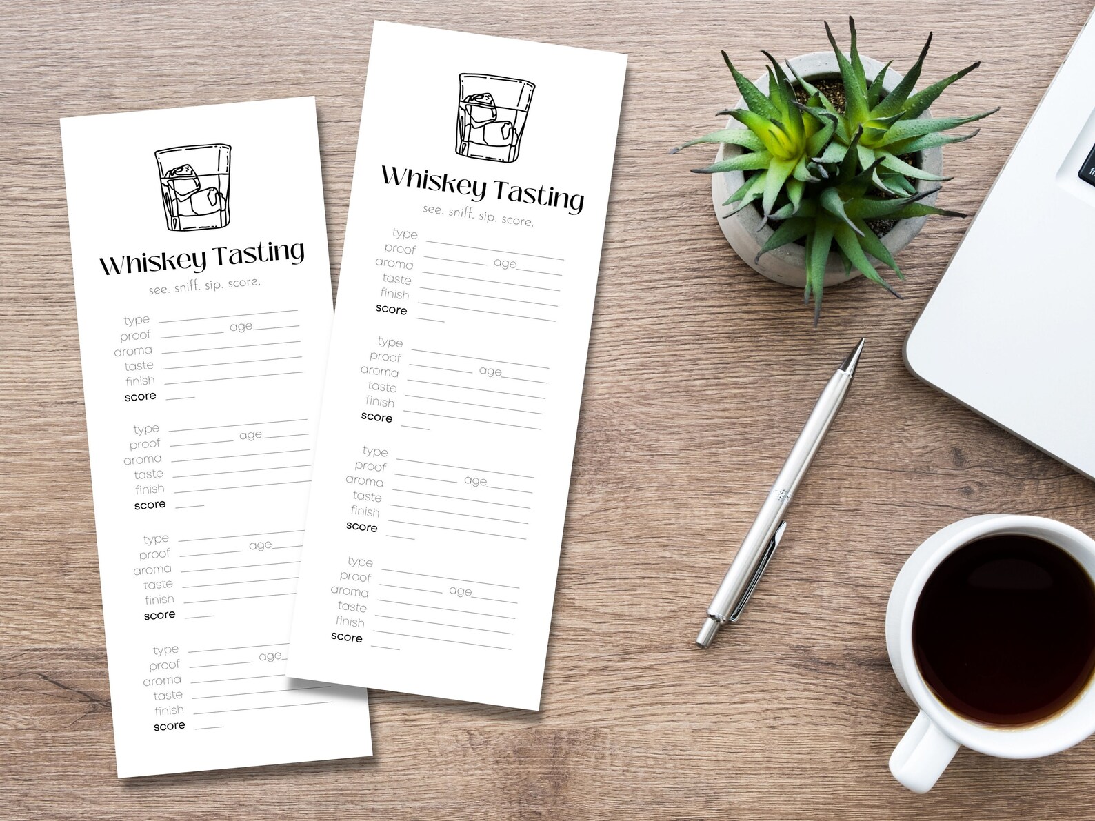 Printable Whiskey Tasting Scorecards, Whiskey Tasting Party, Whiskey ...