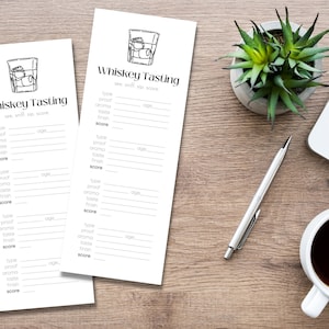 Printable Whiskey Tasting Scorecards, Whiskey Tasting Party, Whiskey ...