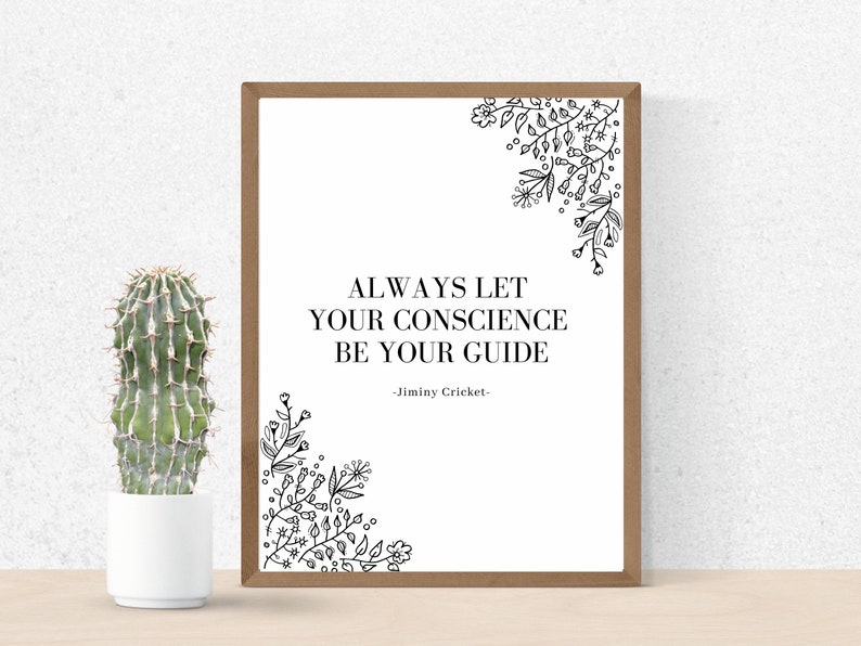 Pinocchio Wall Art, Always Let Your Conscience Be Your Guide, Pinocchio ...