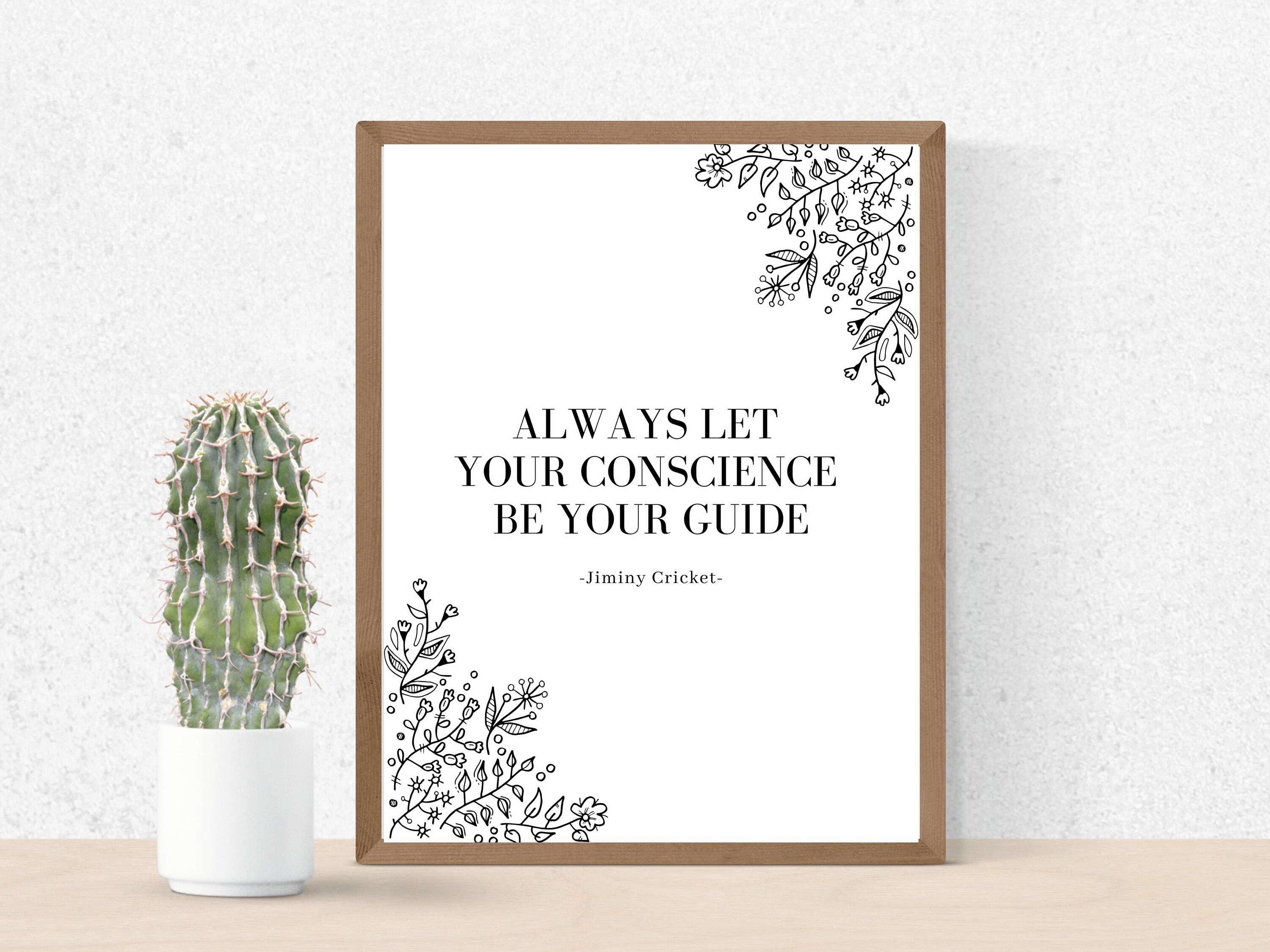 Pinocchio Wall Art, Always Let Your Conscience Be Your Guide, Pinocchio ...