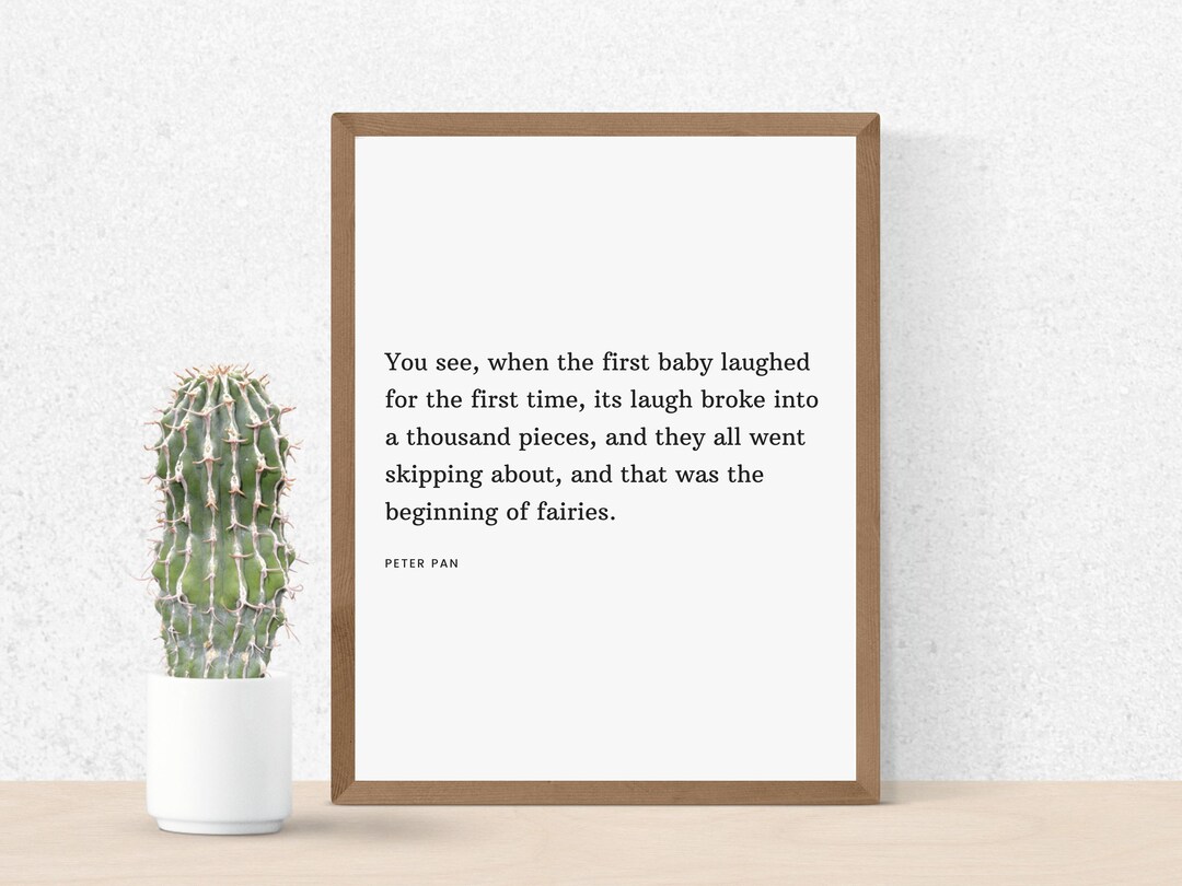 Peter Pan Nursery Quote, Peter Pan Quote, Peter Pan Wall Art Print ...