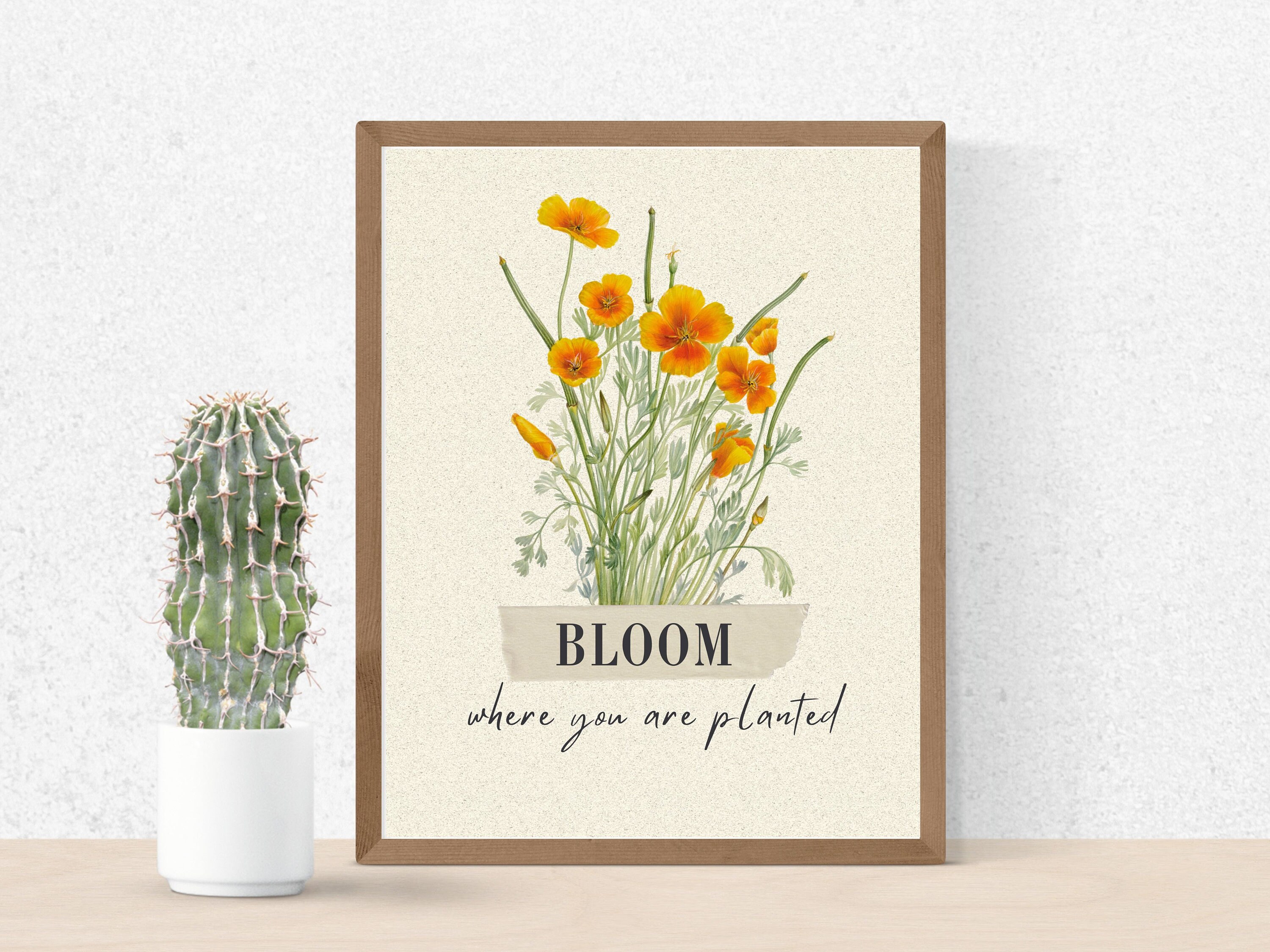 Bloom Where You Are Planted Quote Wall Art Print, Printable Wall Art ...