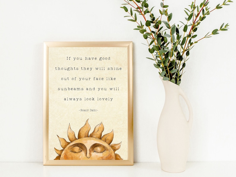 Roald Dahl Quote Art Print, Printable Wall Art Print, Digital Download ...